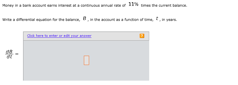 Solved Money in a bank account earns interest at a | Chegg.com