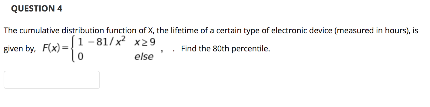 Solved Question 1 The Cumulative Distribution Function Of X 4340