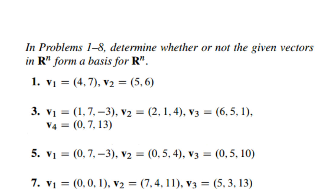 Solved In Problems 1-8, determine whether or not the given | Chegg.com