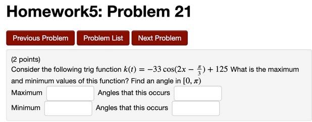 Solved Homework5: Problem 21 Previous Problem Problem List | Chegg.com