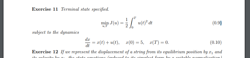 Solved Exercise 11 Terminal state specified. mijp )(u) = } | Chegg.com