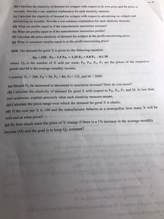 Solved The demand for good X is given by the following | Chegg.com