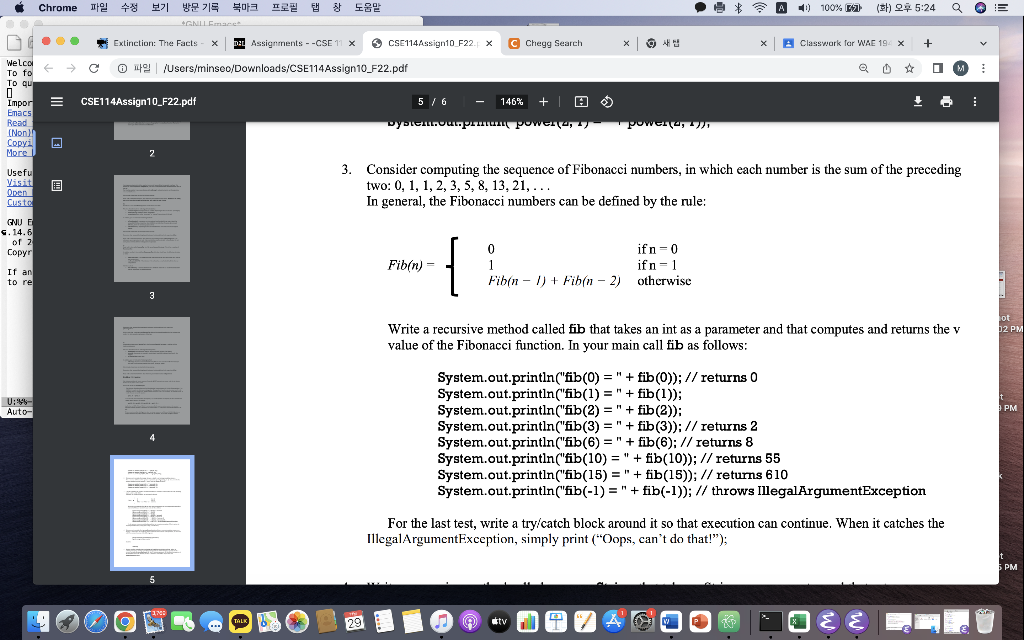 Solved Consider computing the sequence of Fibonacci numbers, | Chegg.com