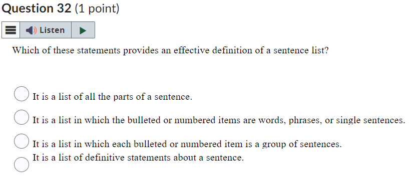 Question 32 (1 ﻿point)Which of these statements | Chegg.com