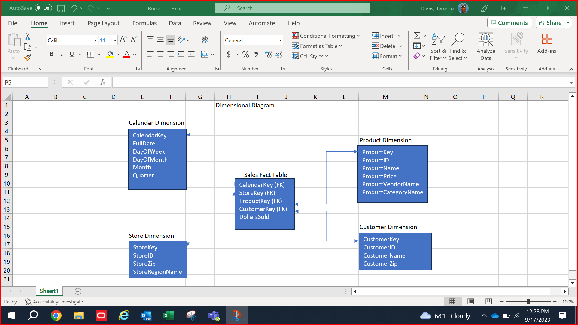 Solved Review the Canyon Sales dimensional model you built | Chegg.com
