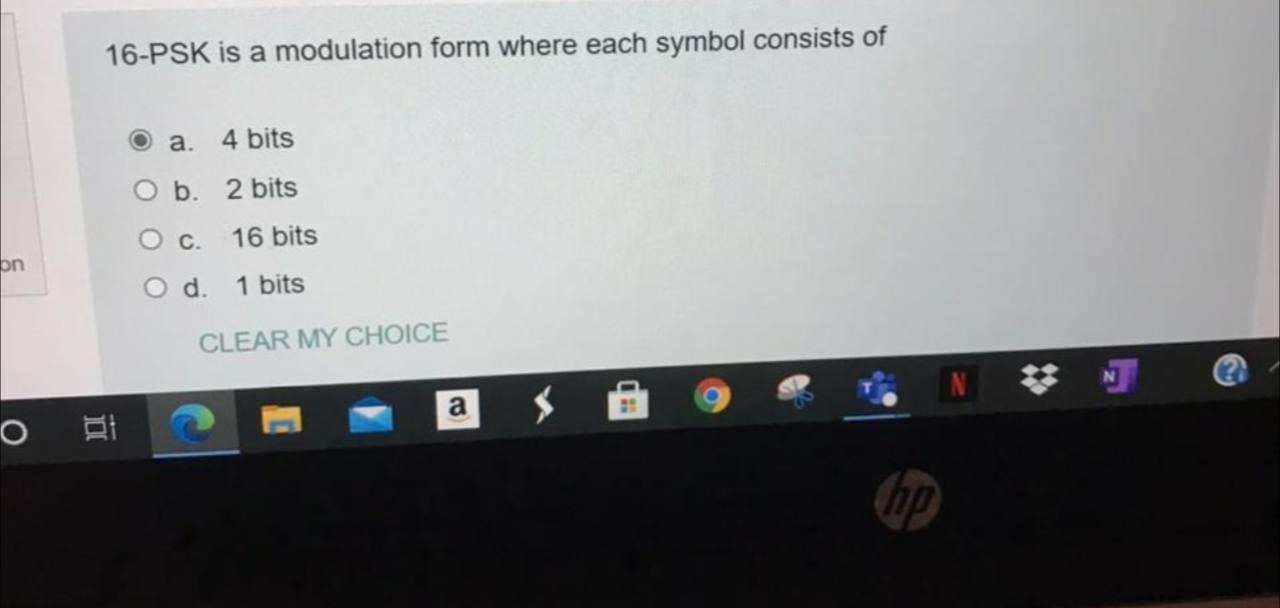 Solved 16-PSK is a modulation form where each symbol | Chegg.com