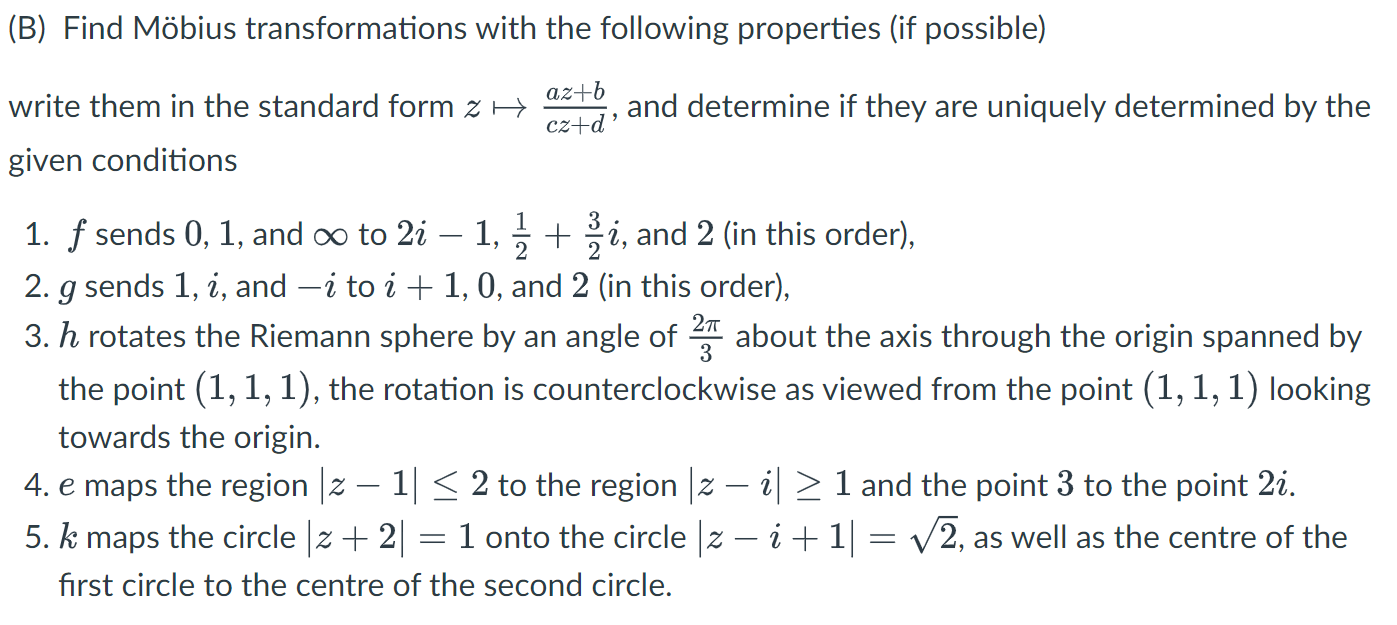 Solved (C) ﻿Let A,B,C ﻿be three distinct points in hat(C), | Chegg.com
