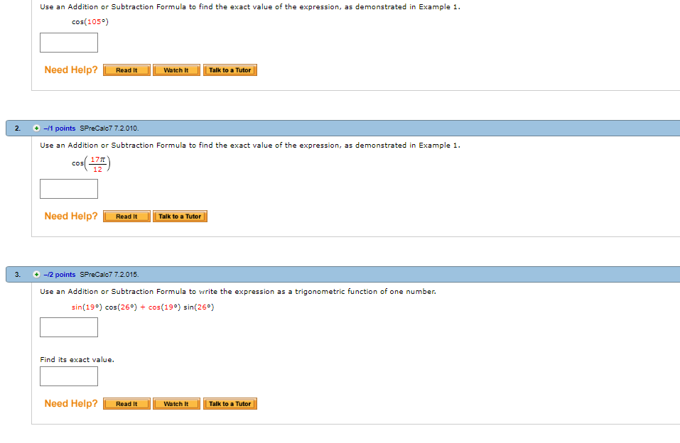 Solved Use An Addition Or Subtraction Formula To Find The Chegg solved-use-an-addition-or-subtraction-formula-to-find-the-chegg