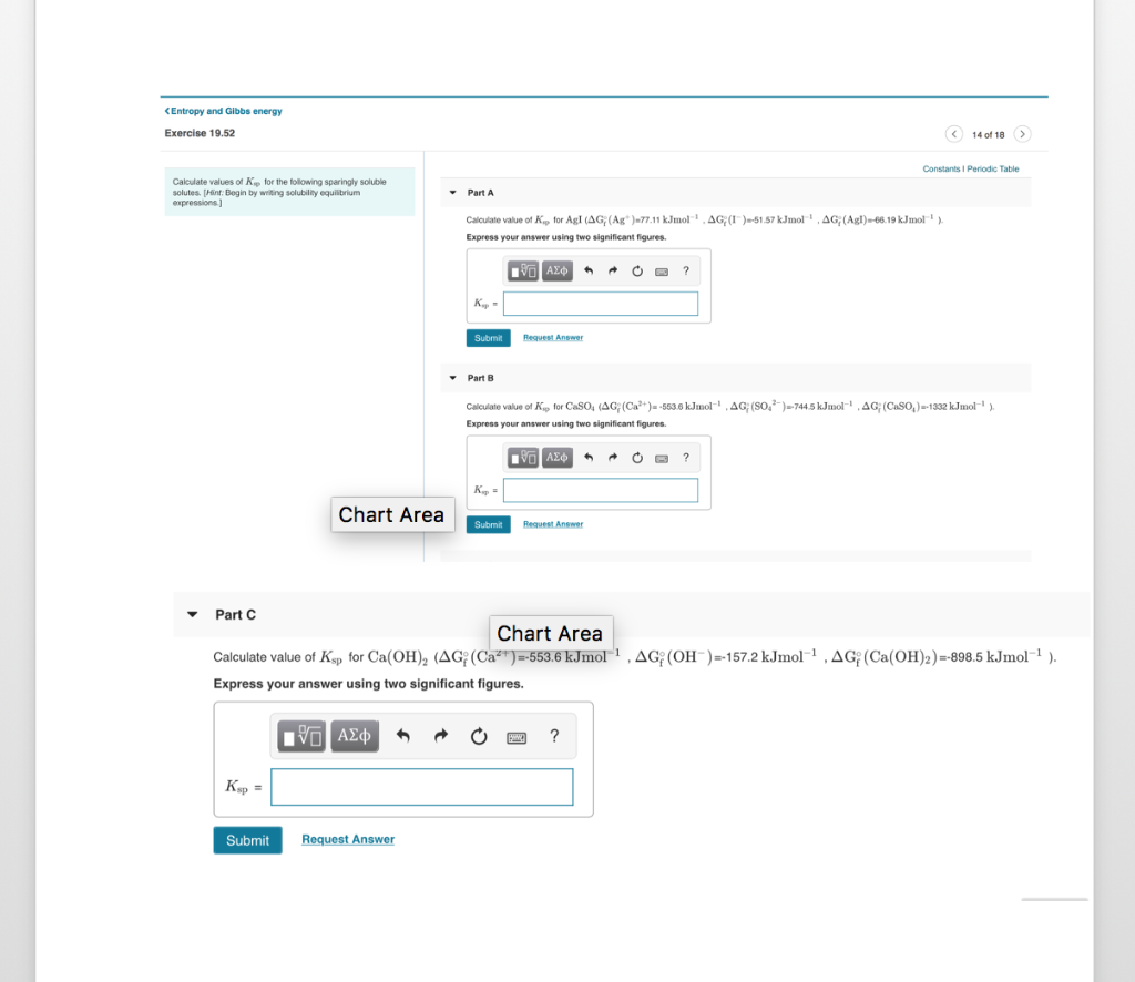 Solved Entropy and Gibbs energy Exercise 19.52 14 of 18 > | Chegg.com