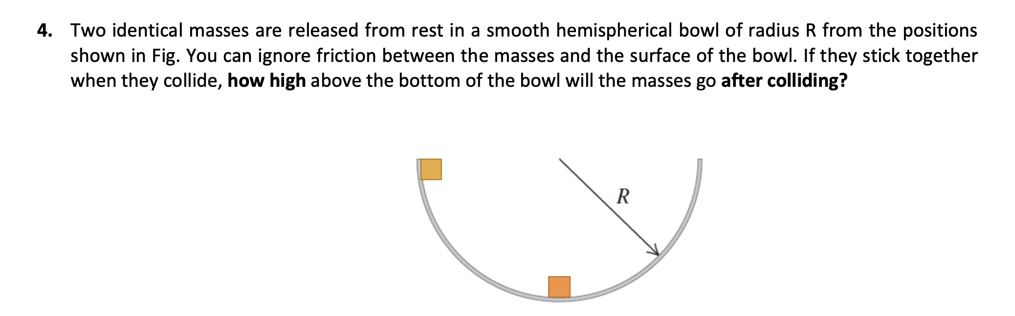 Solved Two identical masses are released from rest in a | Chegg.com