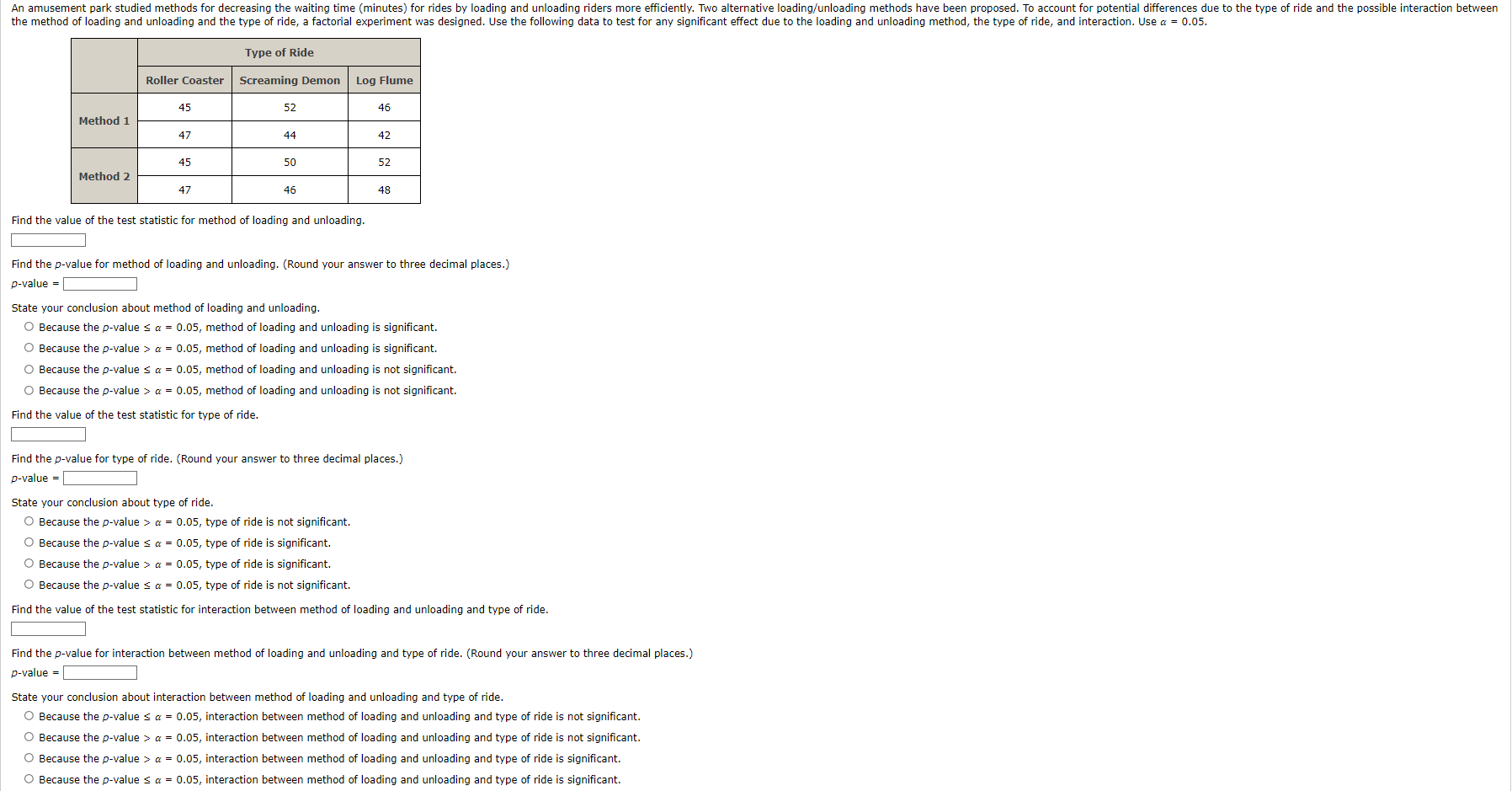 Solved Find the value of the test statistic for method of | Chegg.com
