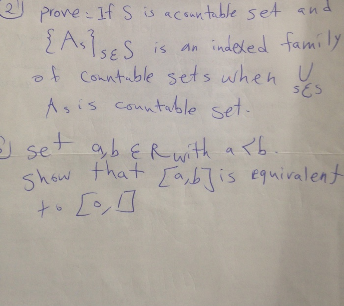 Solved If S is a countable set and {A_s}_s S is an indexed | Chegg.com