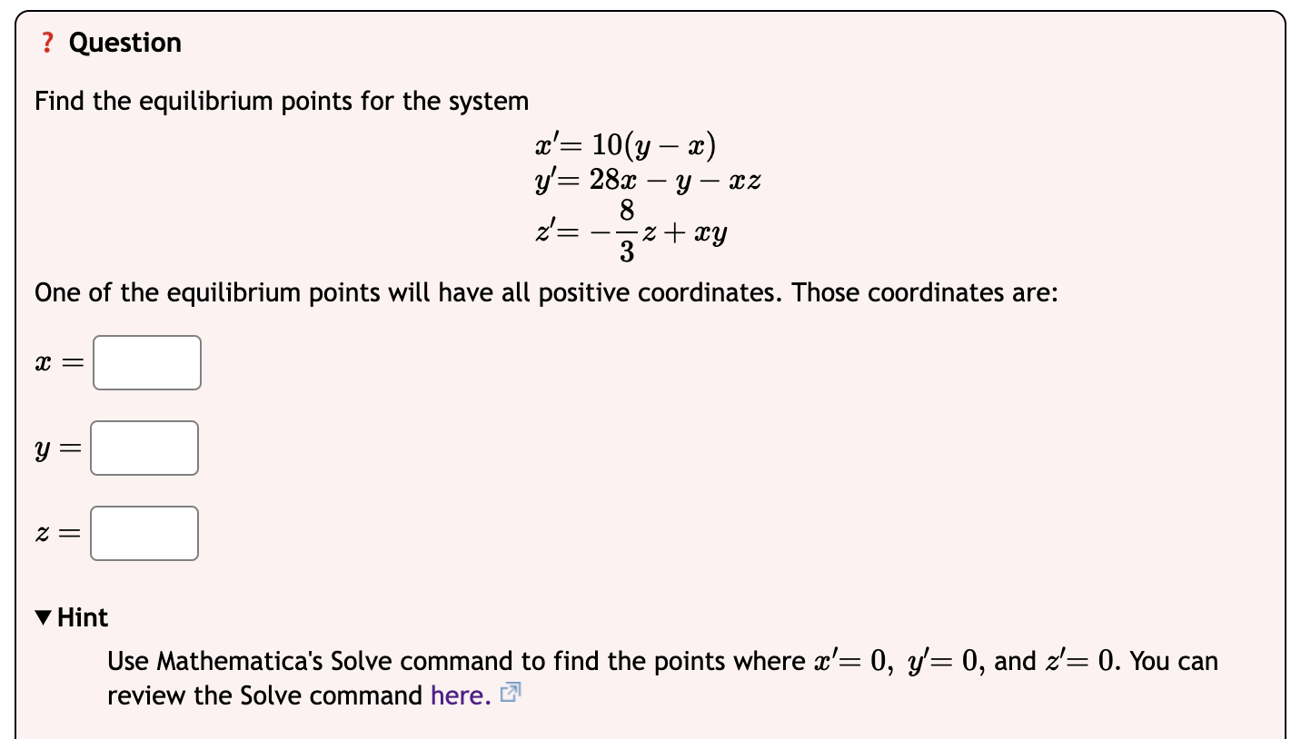 Solved Help solve with mathamatica ? ﻿QuestionFind the | Chegg.com