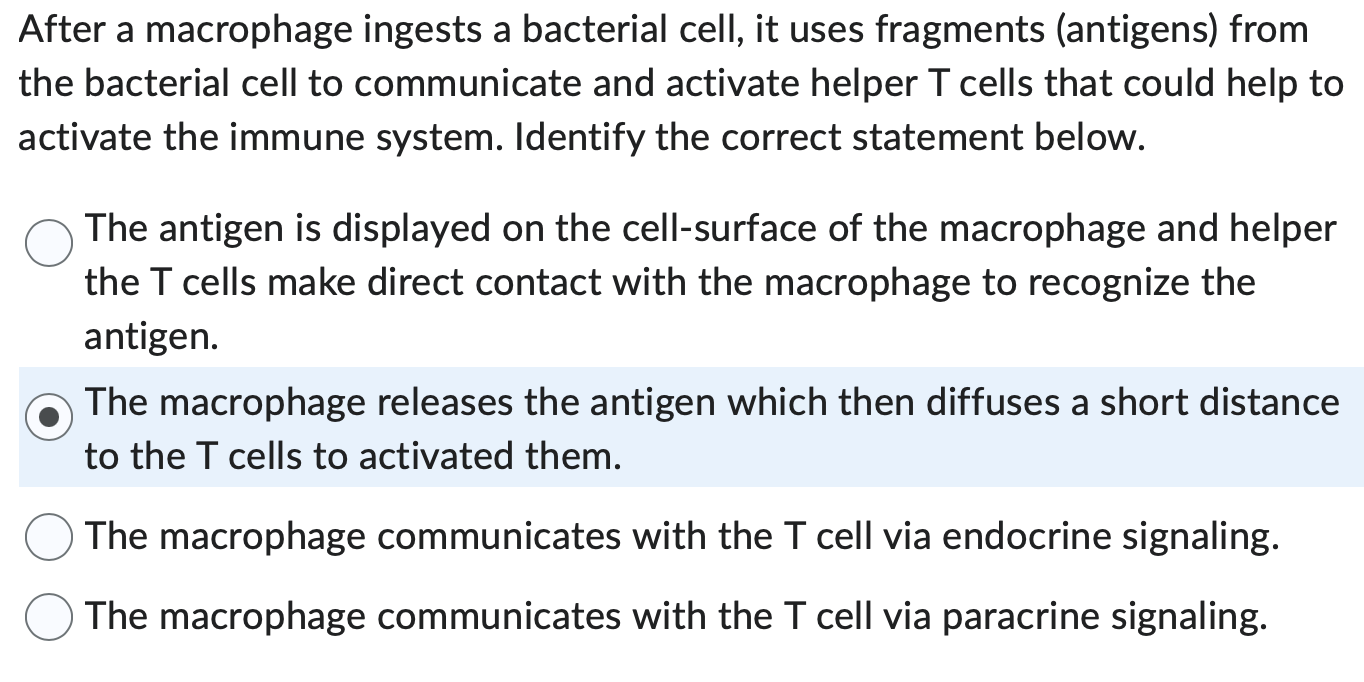 Solved After a macrophage ingests a bacterial cell, it uses | Chegg.com