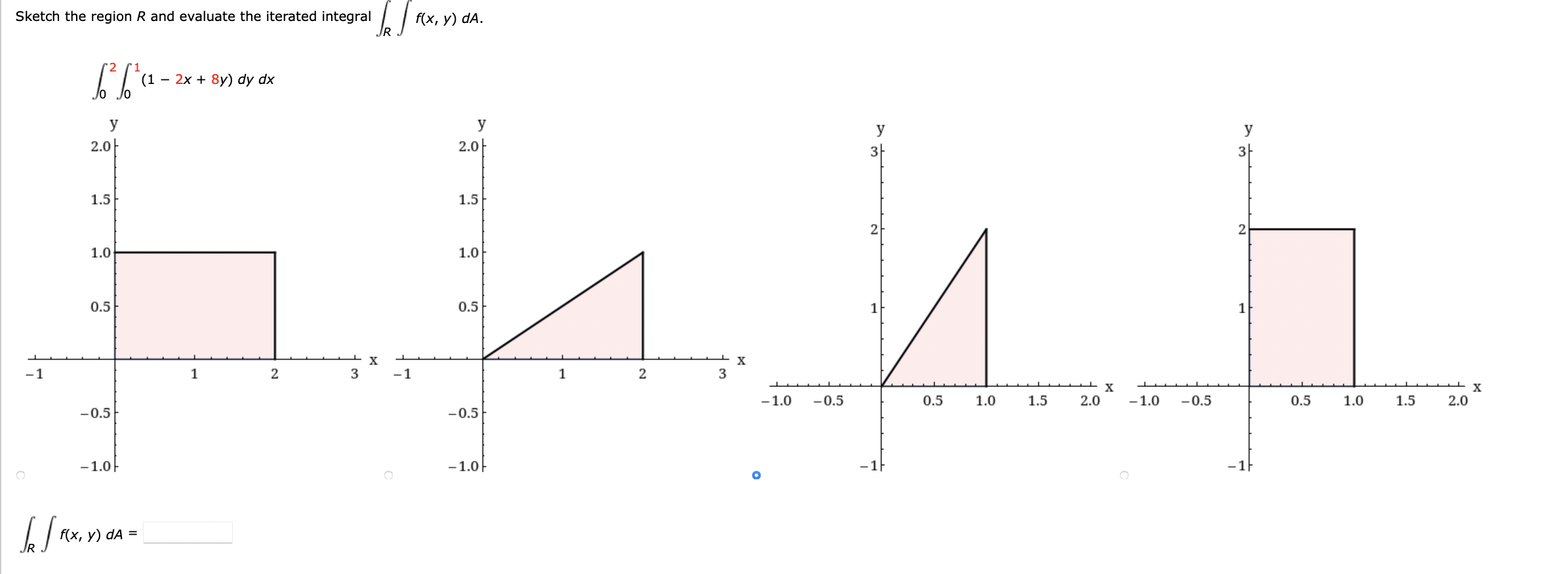 Solved Sketch the region R and evaluate the iterated | Chegg.com