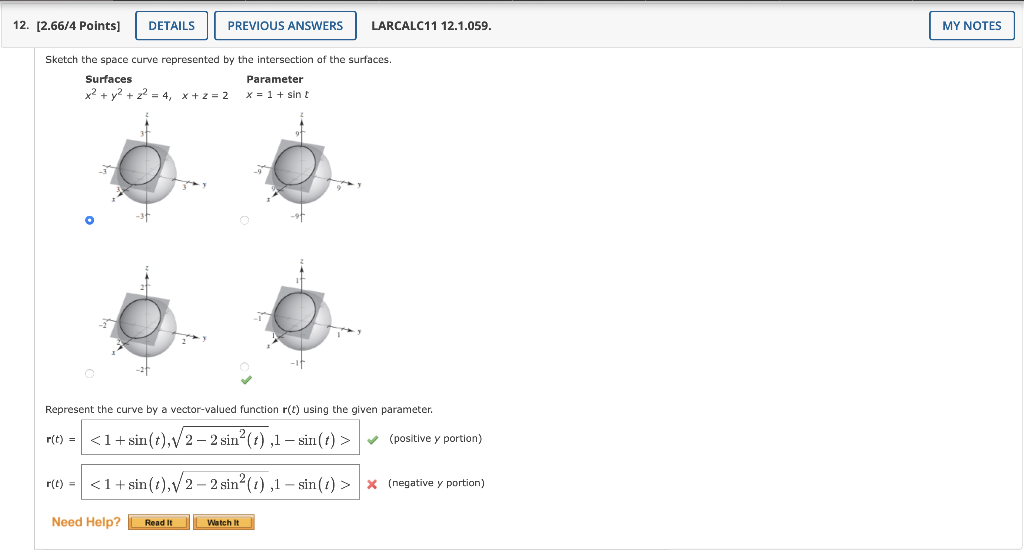 Solved Sketch The Space Curve Represented By The