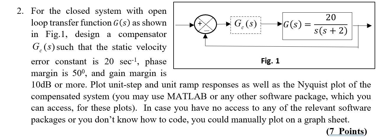 10 dB or more. Plot unit-step and unit ramp responses | Chegg.com