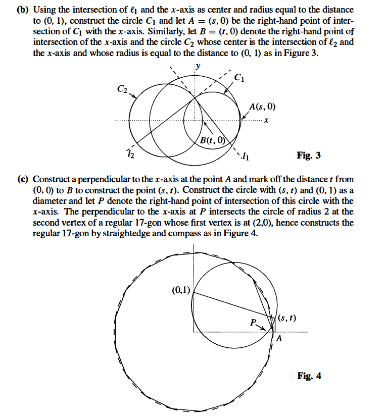 17. (Construction of the Regular 17-gon) Draw a | Chegg.com