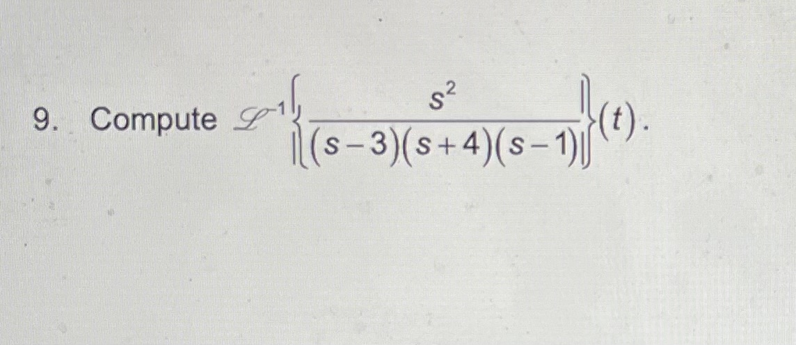 9. Compute | Chegg.com