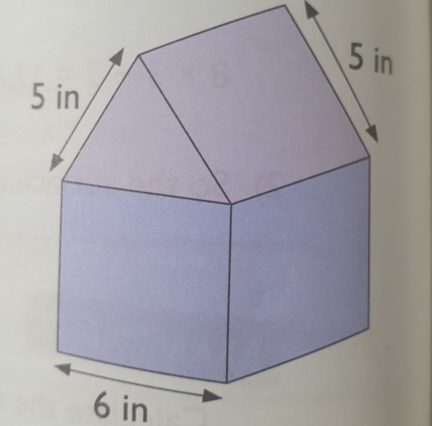 Solved Ami made a model house from a solid cube and a | Chegg.com