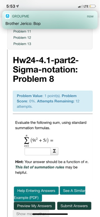 Solved 5:53 LTE ww3.math.msu.edu HW24-4.1-partz- | Chegg.com