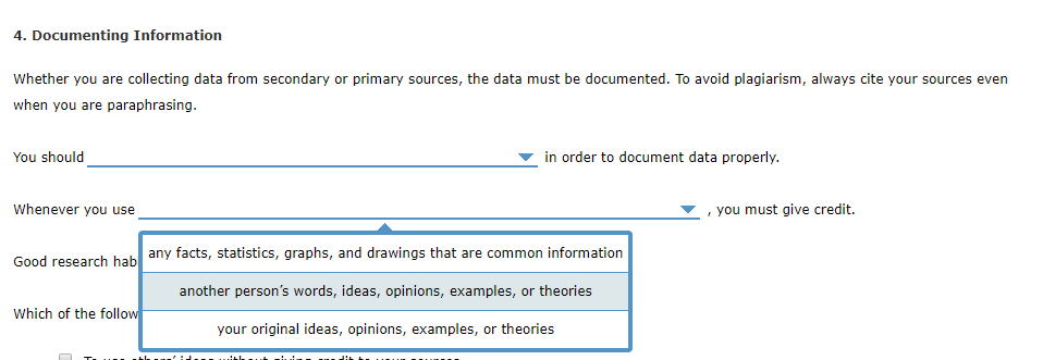 Solved 4. Documenting Information Whether you are collecting | Chegg.com