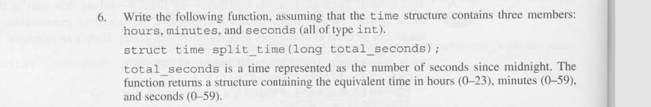 Solved 6. Write the following function, assuming that the | Chegg.com