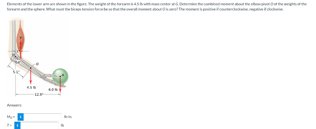 Solved Elements of the lower arm are shown in the figure. | Chegg.com