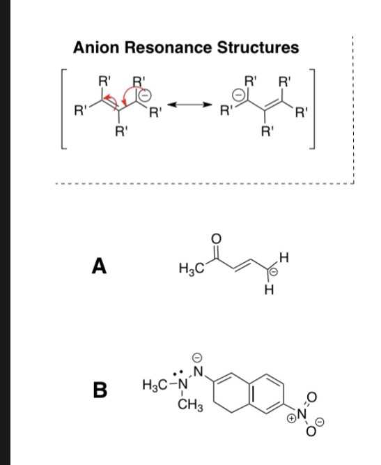Solved Anion Resonance Structures R' R' R' YRRY R' R' B Hac- | Chegg.com