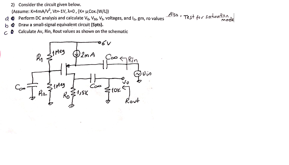 Solved 2) Consider the circuit given below. (Assume: | Chegg.com