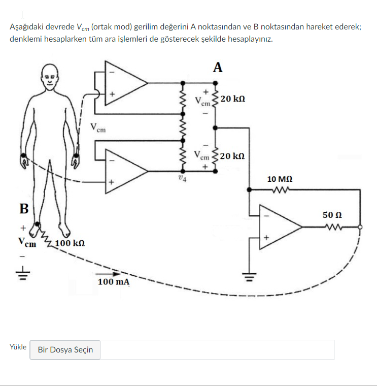In the circuit below, Calculate the Vcm (common mode) | Chegg.com