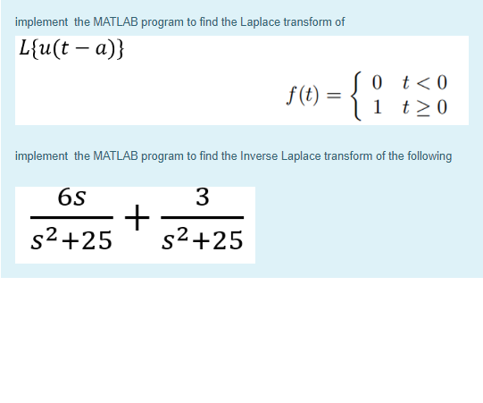Solved Implement The Matlab Program To Find The Laplace 8225