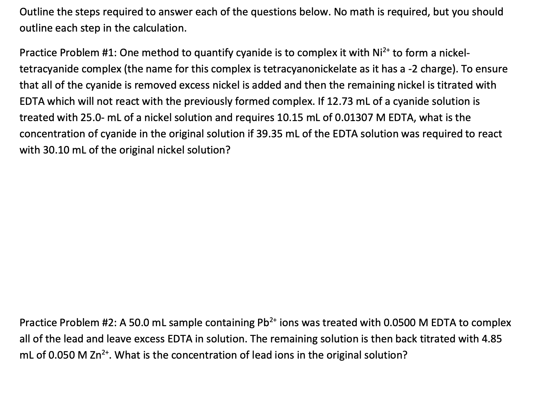 Solved Analytical Chemistry Volumetric Analysis | Chegg.com