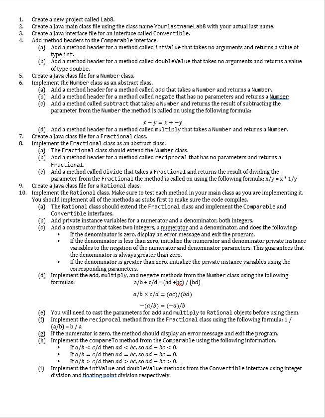 1. 2. 3. 6. 8. 9. Create a new project called Lab8. | Chegg.com