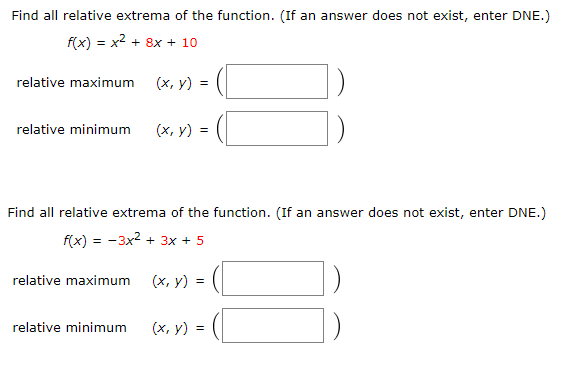 Solved Find all relative extrema of the function. (If an | Chegg.com