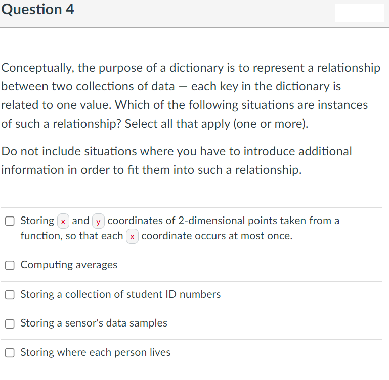 Solved Conceptually, the purpose of a dictionary is to | Chegg.com