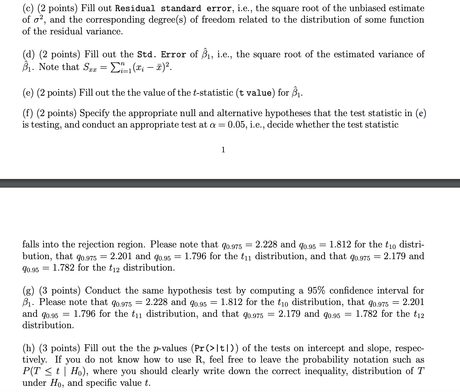 Solved 1. (24 pts) Following the Question 3 from HW 9: study | Chegg.com