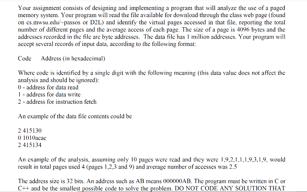 Your assignment consists of designing and | Chegg.com