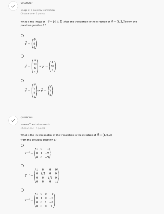 Solved QUESTION 1 Select the mappings that are linear | Chegg.com