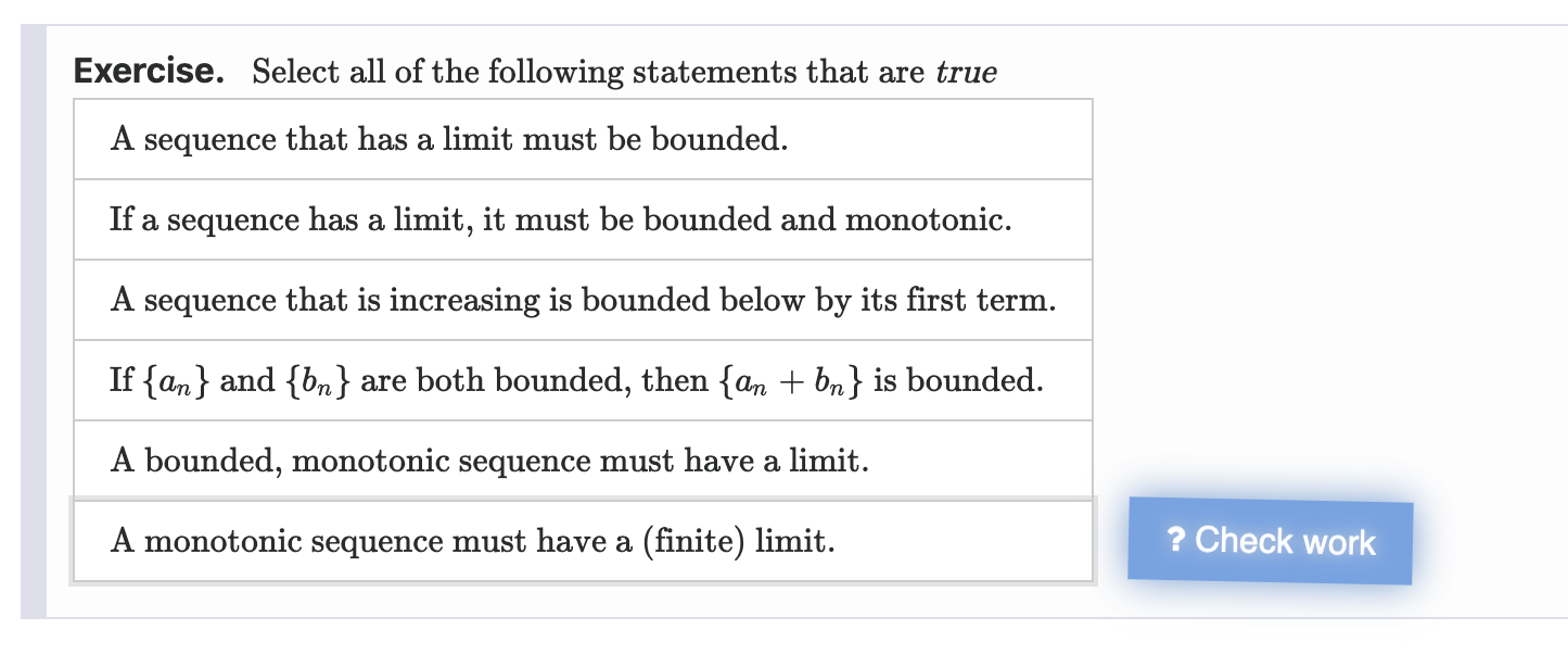 Solved Exercise. Select all of the following statements that | Chegg.com
