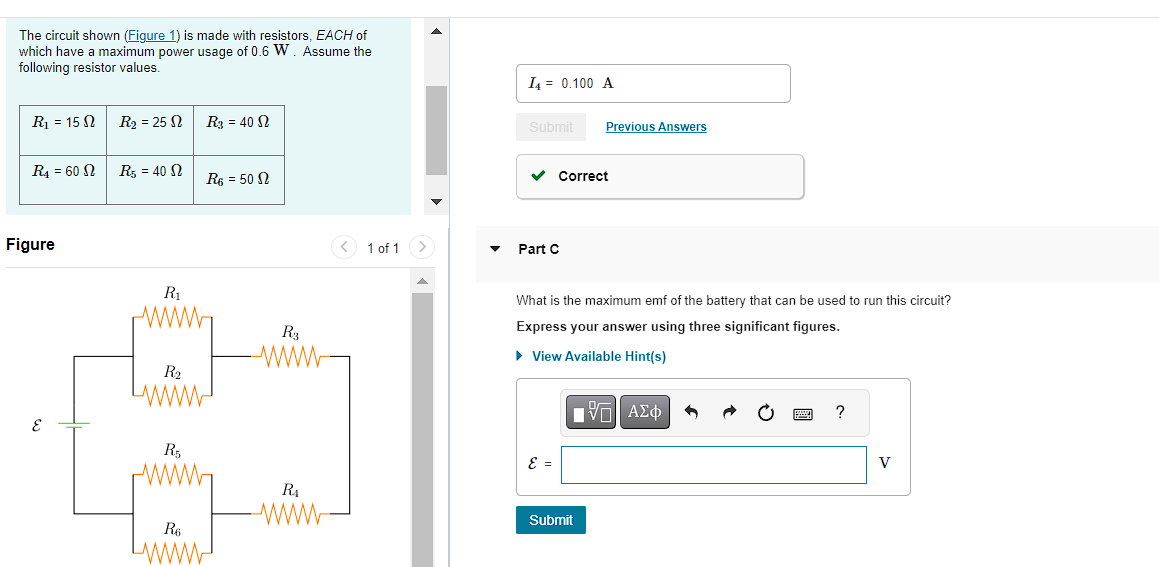 Solved The circuit shown (Figure 1) is made with resistors, | Chegg.com