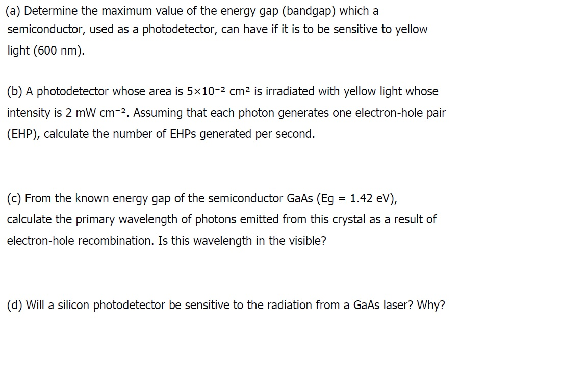 Solved (a) Determine the maximum value of the energy gap | Chegg.com