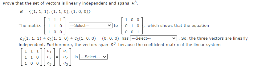 Solved to Prove that the set of vectors is linearly | Chegg.com