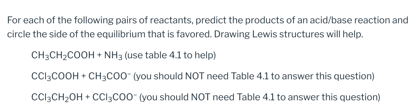 Solved For each of the following pairs of reactants, predict | Chegg.com