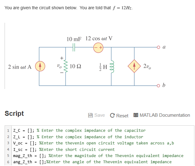 Solved You are given the circuit shown below. You are told | Chegg.com