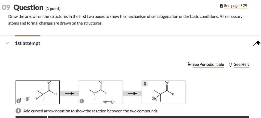 Solved 09 Question ( point) a See page 529 Draw the arrows | Chegg.com