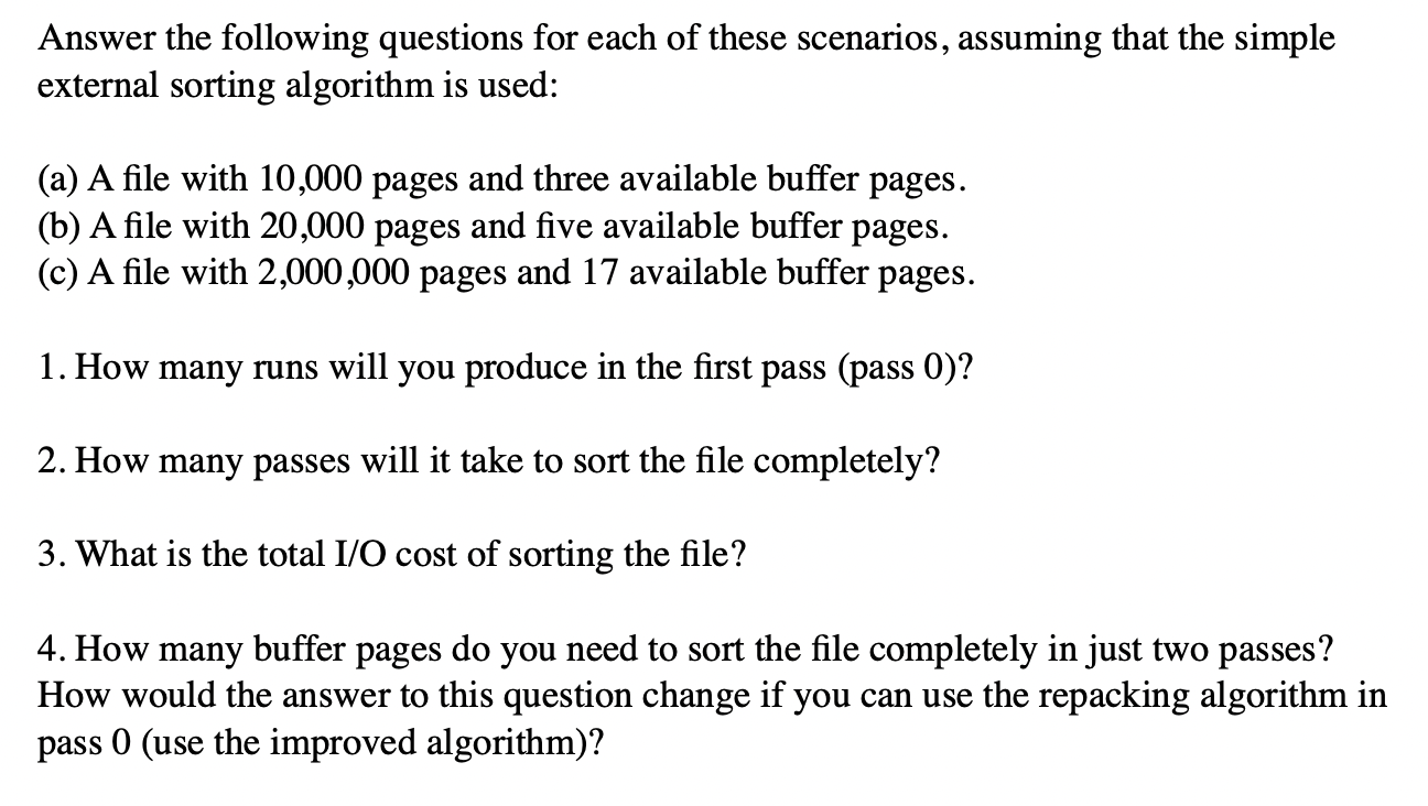 Solved Answer The Following Questions For Each Of These