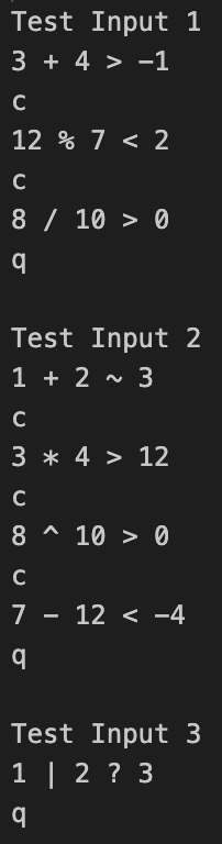 Solved Program Purpose - Check relational expressions for | Chegg.com