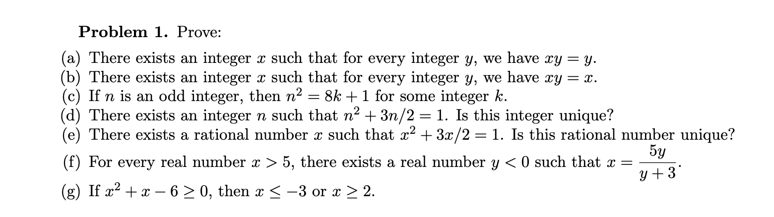 Solved Problem 1 Prove A There Exists An Integer X Such