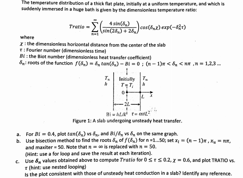 Solved The temperature distribution of a thick flat plate, | Chegg.com